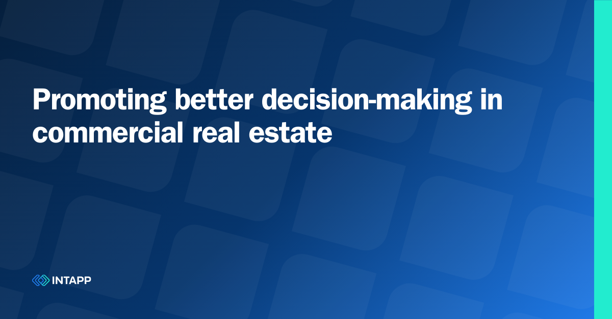 Promoting better decision-making in commercial real estate | Intapp