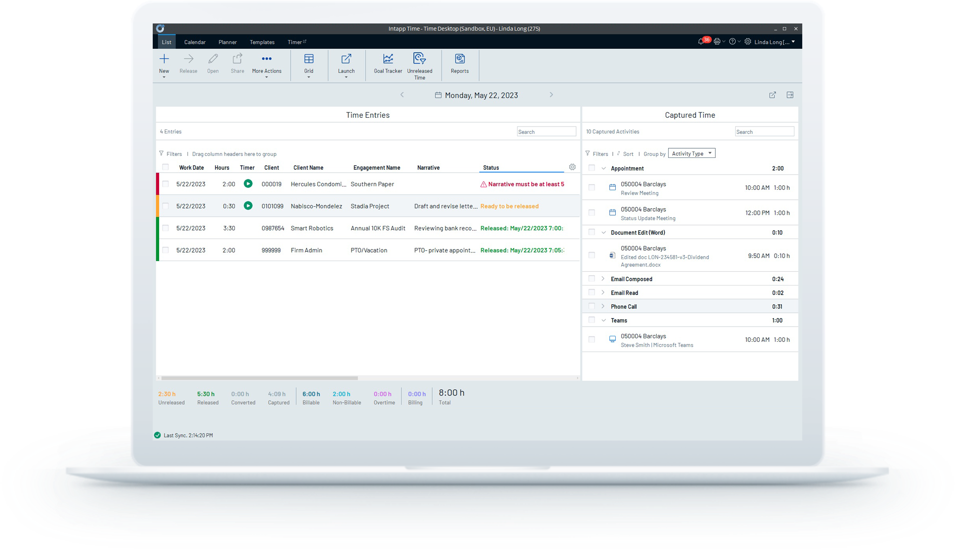 Intapp Time - AI time tracking software