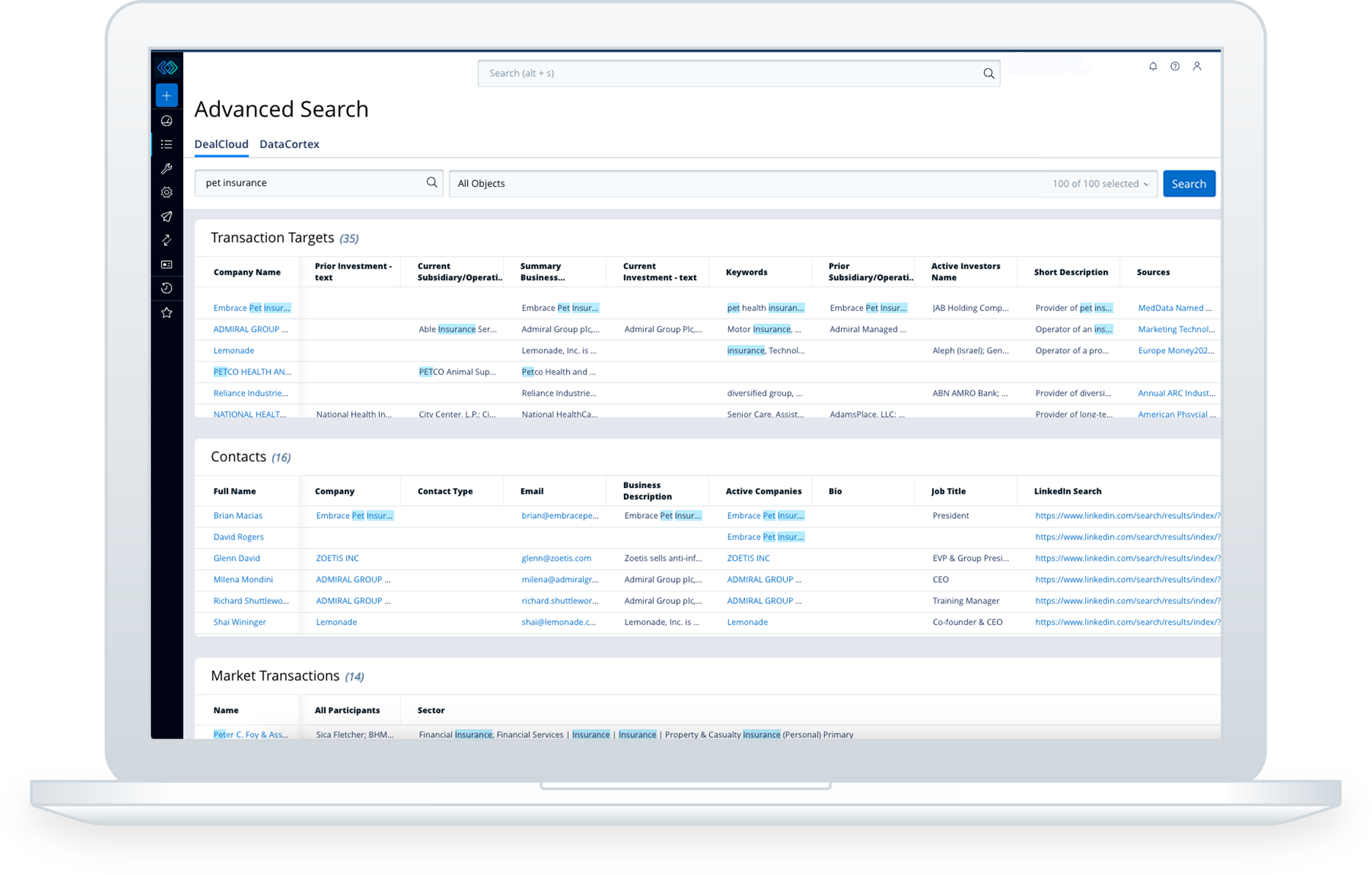 Deal and relationship management software for financial and ...