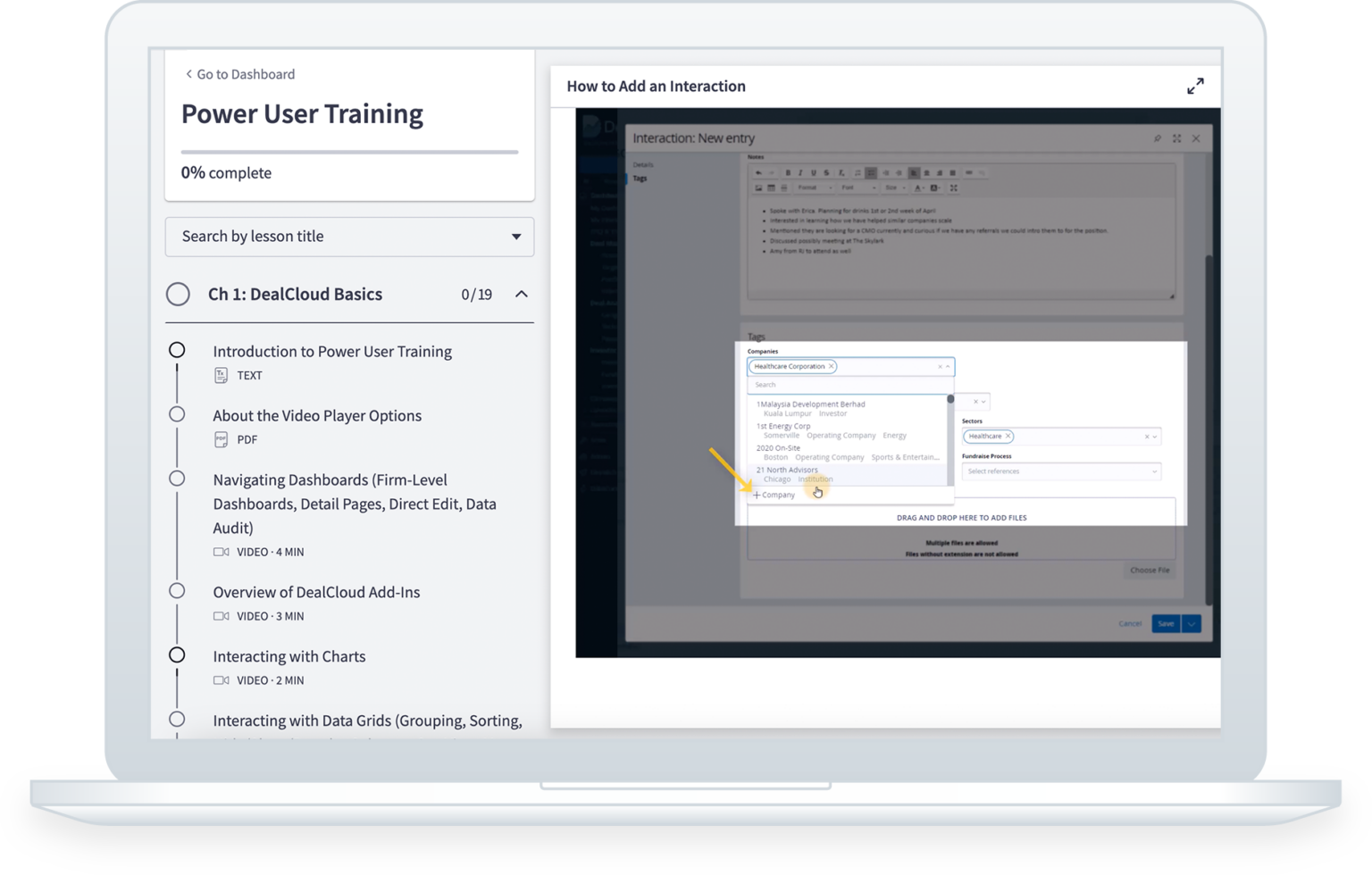 Intapp DealCloud University and training services