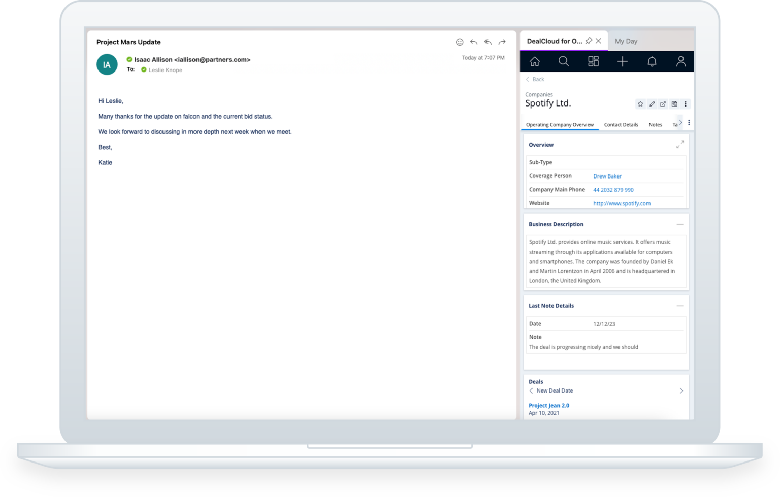 Intapp DealCloud Microsoft add-ins