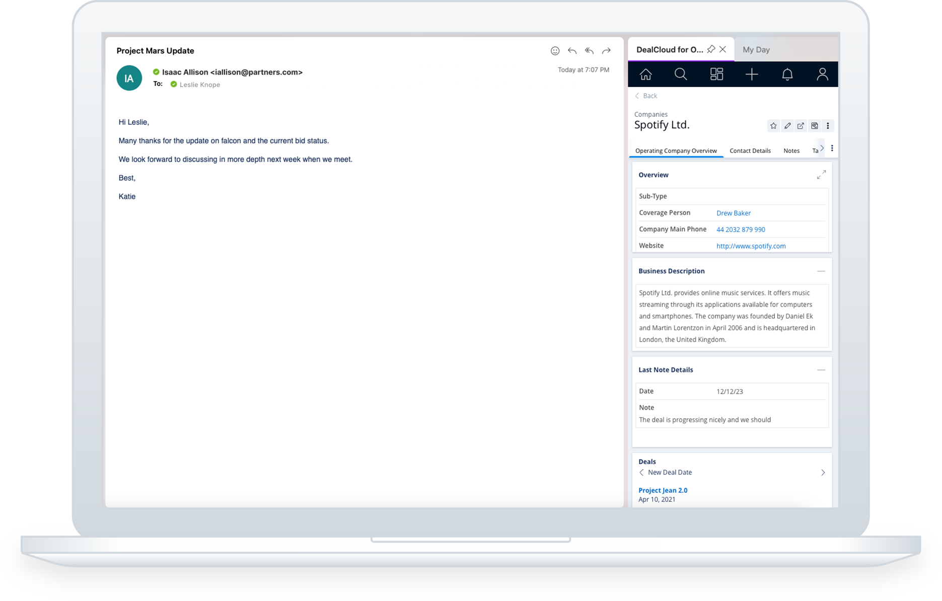 Intapp DealCloud Microsoft add-ins