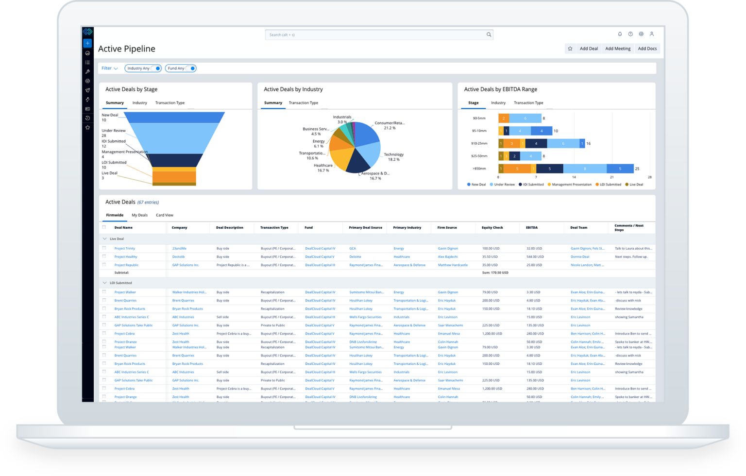 Private equity software and solutions