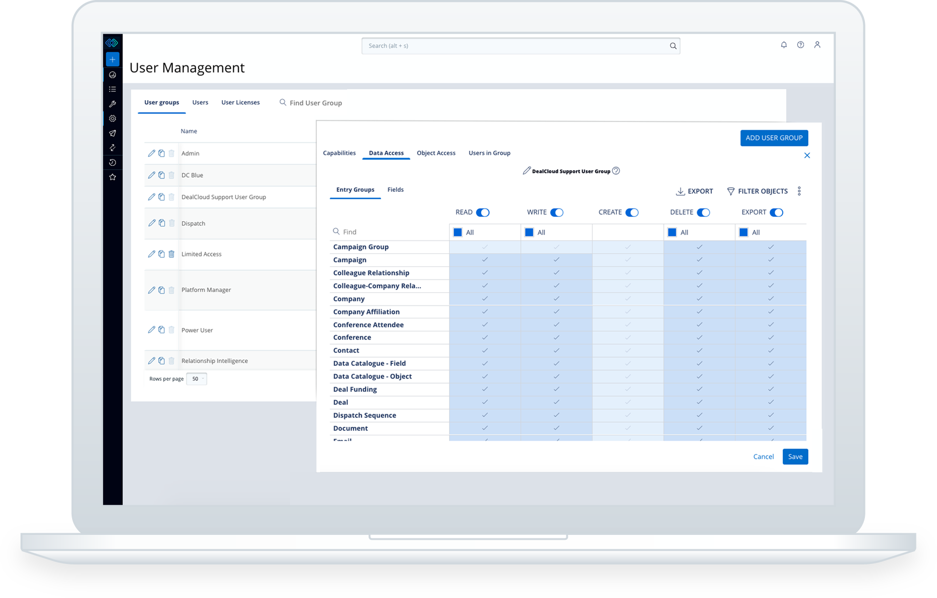 Deal and relationship management software for financial and professional services firms