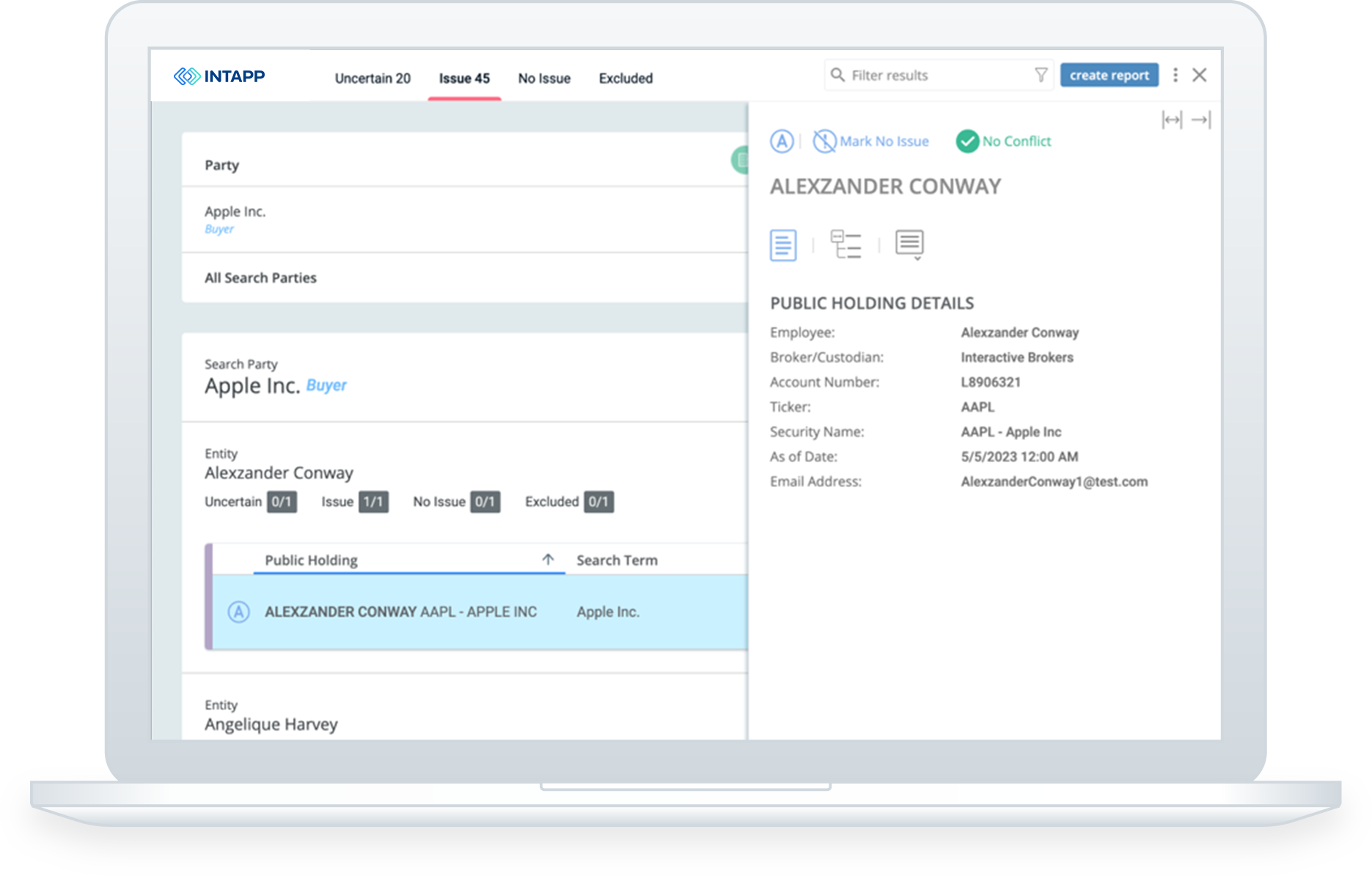 Simplify review of employees’ personal holdings