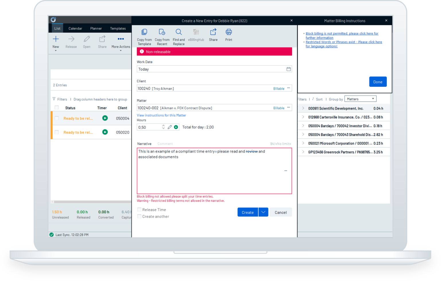 Ensure accurate, transparent timekeeping entries