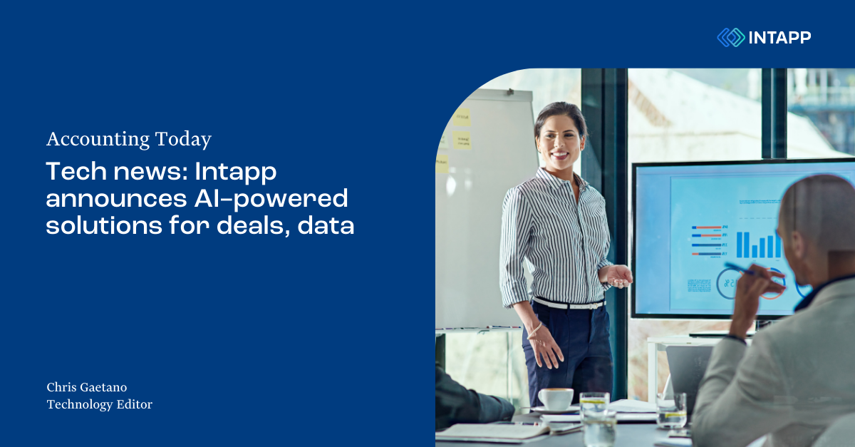 Accounting Today - Tech news: Intapp announces AI-powered solutions for ...