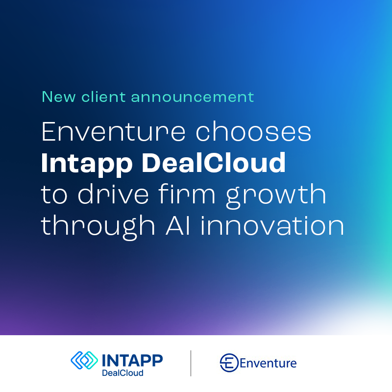 Enventure chooses Intapp DealCloud to drive firm growth through AI ...