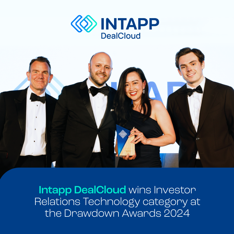 Intapp DealCloud wins Investor Relations Technology category at the Drawdown Awards 2024