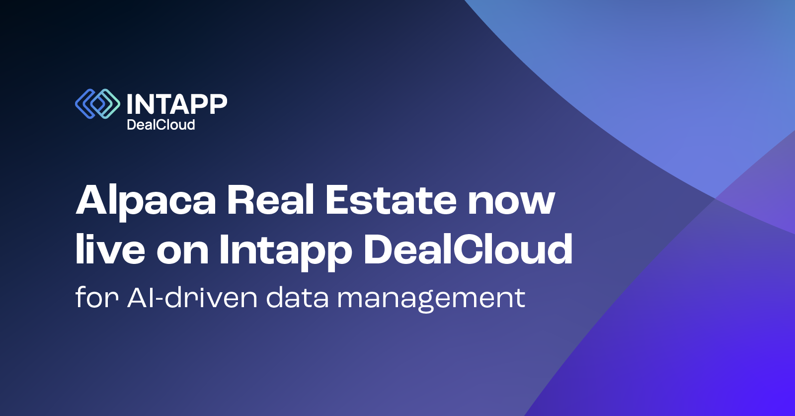 Alpaca Real Estate using Intapp DealCloud for AI-driven proprietary data management